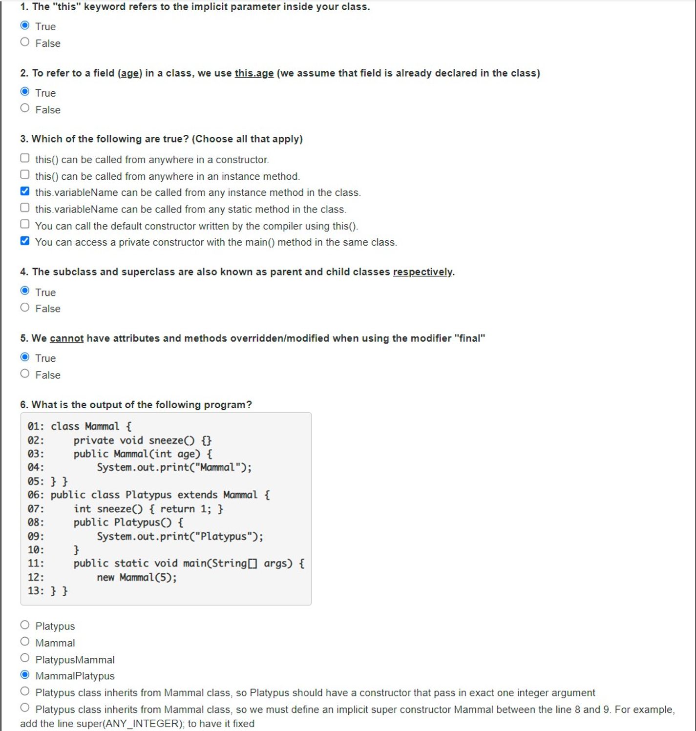 Solved The "this" keyword refers to the implicit parameter | Chegg.com