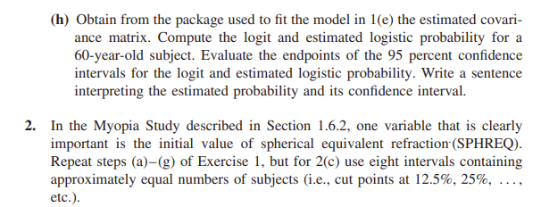 Solved EXERCISES 1. In the ICU data described in Section | Chegg.com