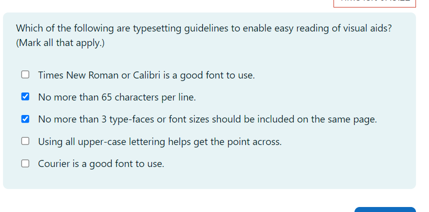 Solved Which of the following are typesetting guidelines to | Chegg.com