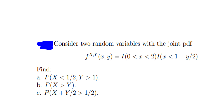 Solved Consider two random variables with the joint pdf fX,Y | Chegg.com