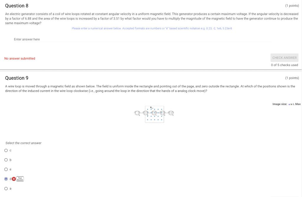 Solved An electric generator consists of a coil of wire | Chegg.com