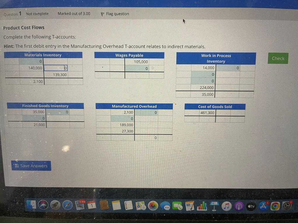 Solved Complete the following T-accounts: Hint: The first | Chegg.com