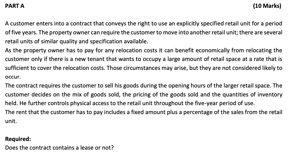 Solved A Customer Enters Into A Contract That Conveys The Chegg