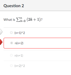 Solved 5∑k=0n(2k+1)?(n+1)∧2n(n+2)n(n+1)(n+2)∧2 | Chegg.com