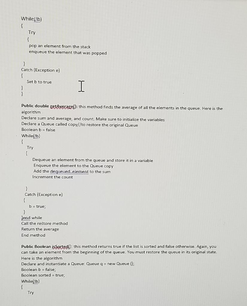 Solved Objectives Practice Queue and Exception handling | Chegg.com