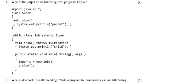 Solved 3 3 A What Is The Output Of The Following Java 