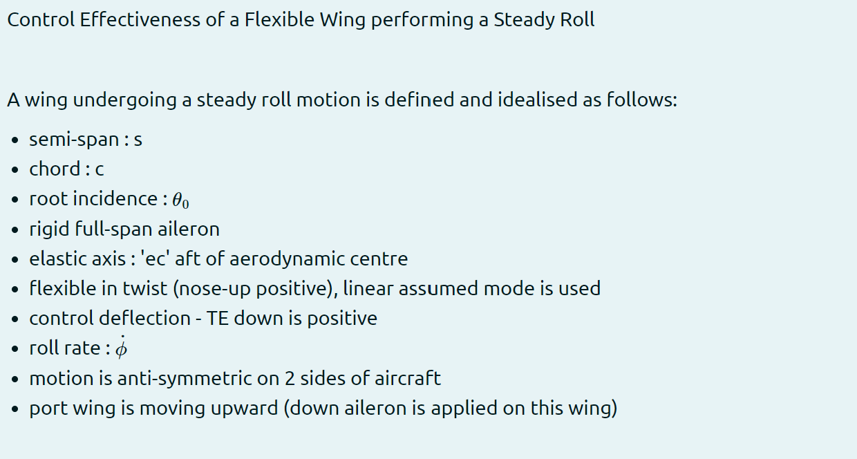 Solved Control Effectiveness of a Flexible Wing performing a | Chegg.com