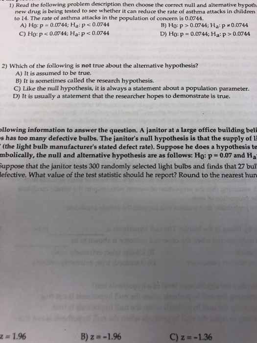 Solved 1) Read the following problem description then choose | Chegg.com