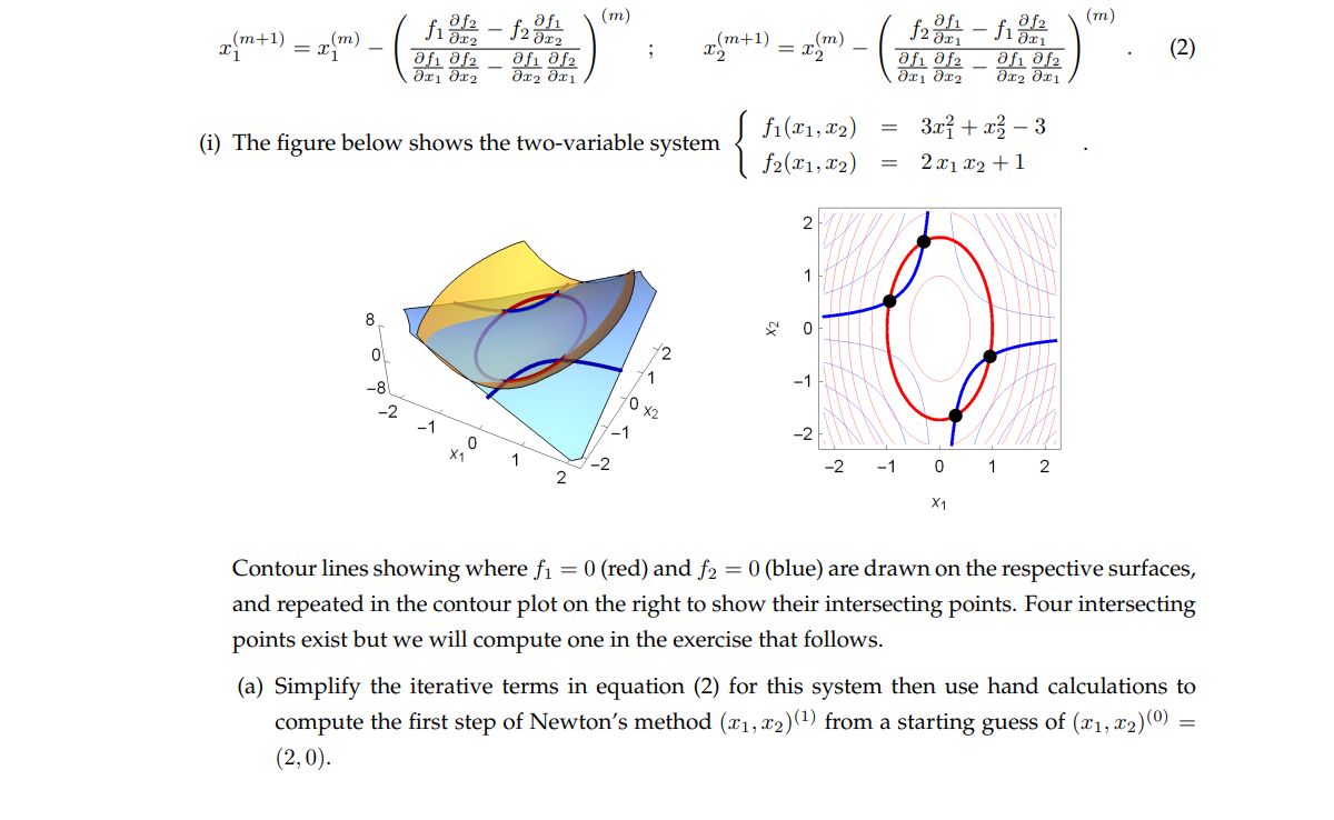 Solved 1. For a system of n non-linear algebraic equations | Chegg.com