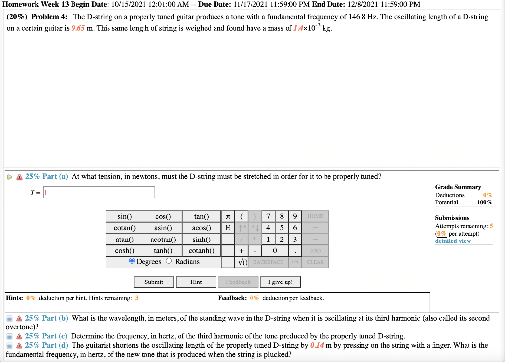 Solved Homework Week 13 Begin Date: 10/15/2021 12:01:00 AM | Chegg.com