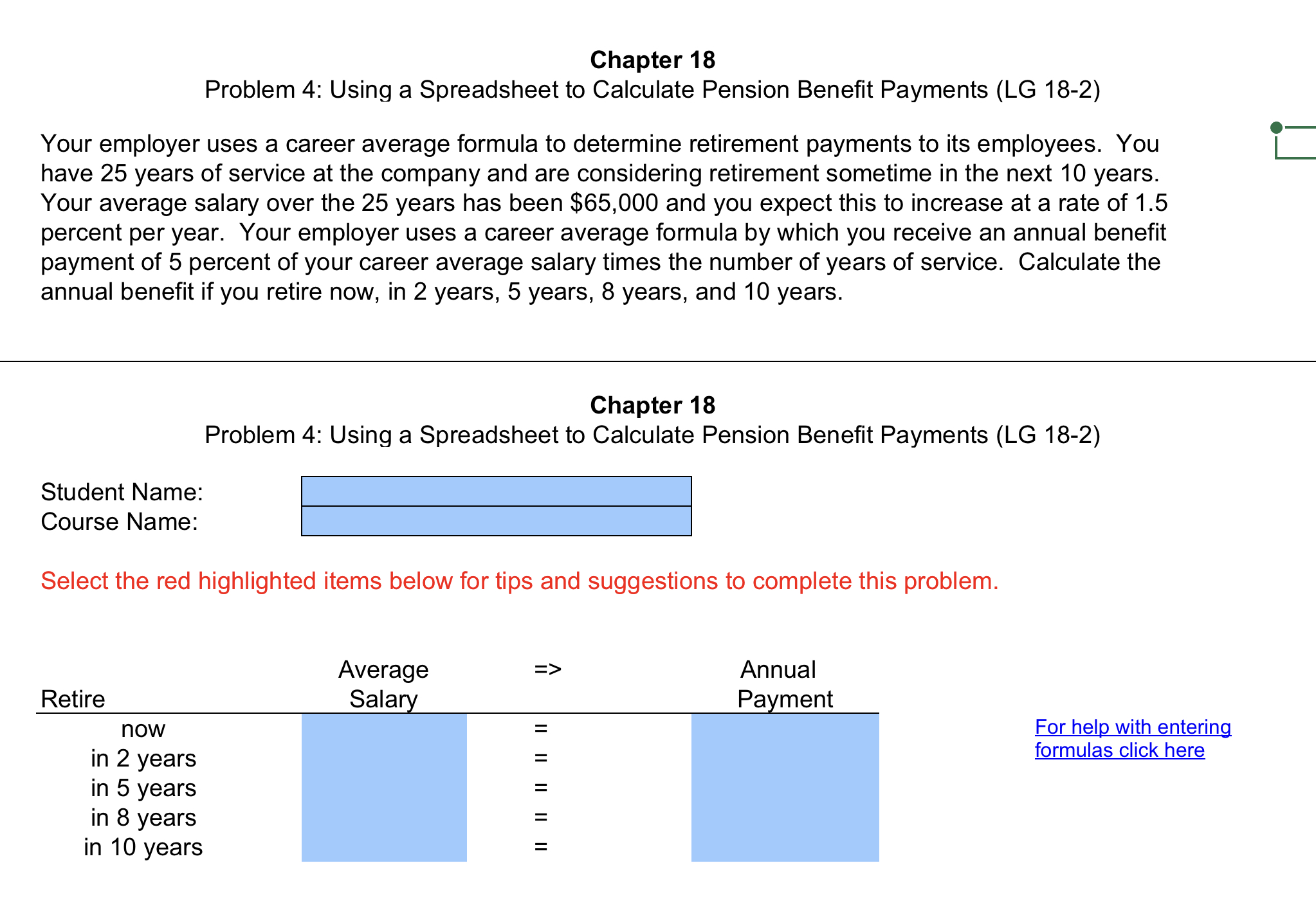Solved Chapter 18 Problem 4: Using a Spreadsheet to | Chegg.com