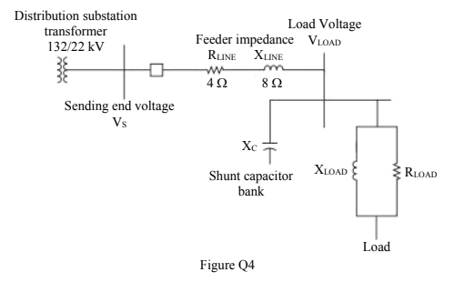 Solved Figure Q4 shows a single-line diagram of a 22 kV | Chegg.com