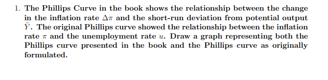 Solved 1. The Phillips Curve in the book shows the | Chegg.com