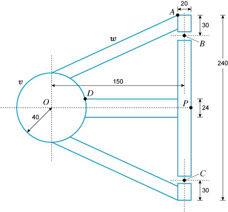Solved The equation of the circle through points B,P and C | Chegg.com