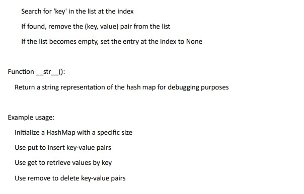 Solved Abstract Data Type: HashMap Initialize HashMap(size): | Chegg.com