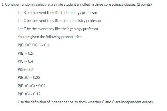 Solved 1. Consider randomly selecting a single student | Chegg.com