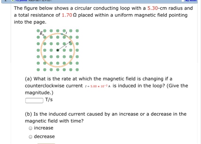 Solved The figure below shows a circular conducting loop | Chegg.com