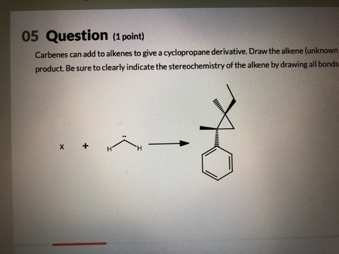 Solved Carbenes can add to alkenes to give a cyclopropane | Chegg.com