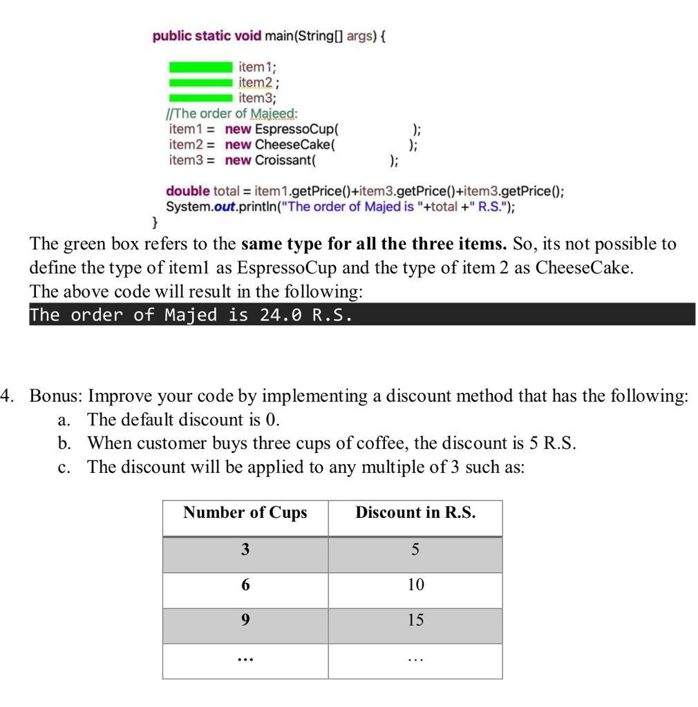 Solved Questions: 1. A coffee shop called "DrCoffeeCup" | Chegg.com