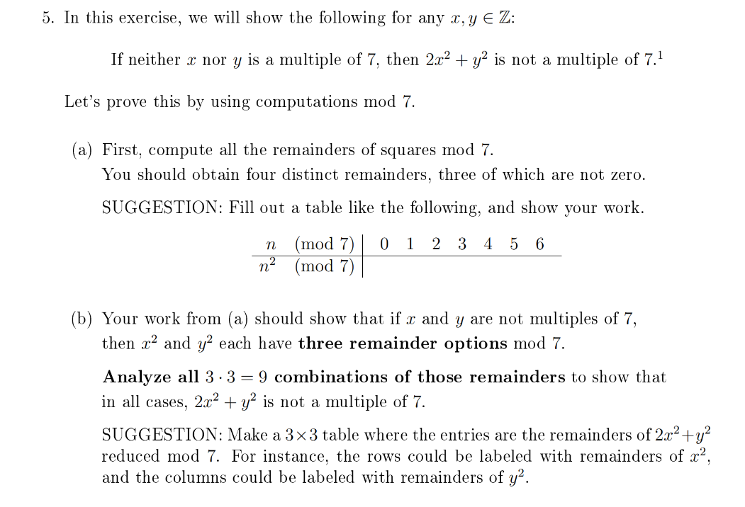 In this exercise, we will show the following for any | Chegg.com