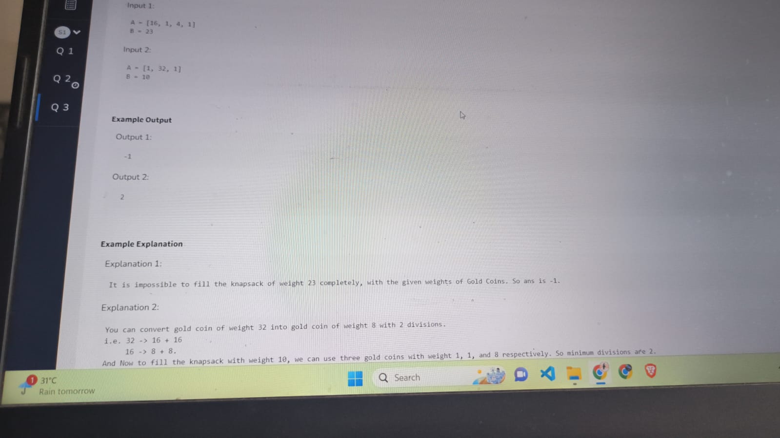 Solved Problem Description You are inside Gringotts Gold | Chegg.com