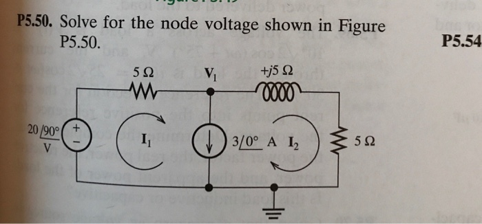 Solved P5.50. Solve for the node voltage shown in Figure | Chegg.com