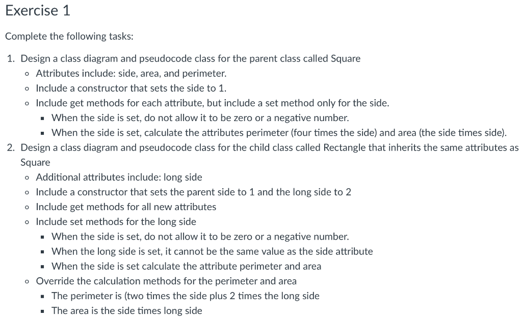 Solved Exercise 1 Complete the following tasks: 1. Design a | Chegg.com