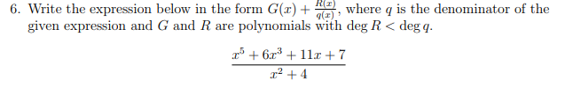 Solved 6. Write the expression below in the form | Chegg.com