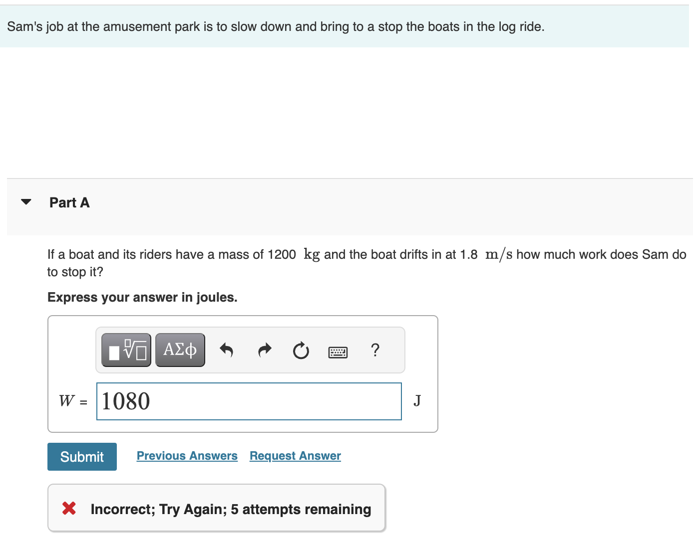 Solved Sam's job at the amusement park is to slow down and | Chegg.com