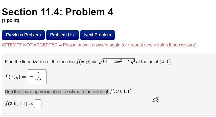 Solved Section 114 Problem 4 1 Point Previous Problem 2155