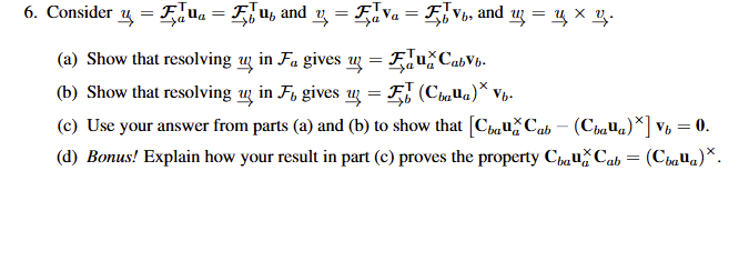 Solved (a) ﻿Show that resolving w→ ﻿in Fa ﻿gives | Chegg.com