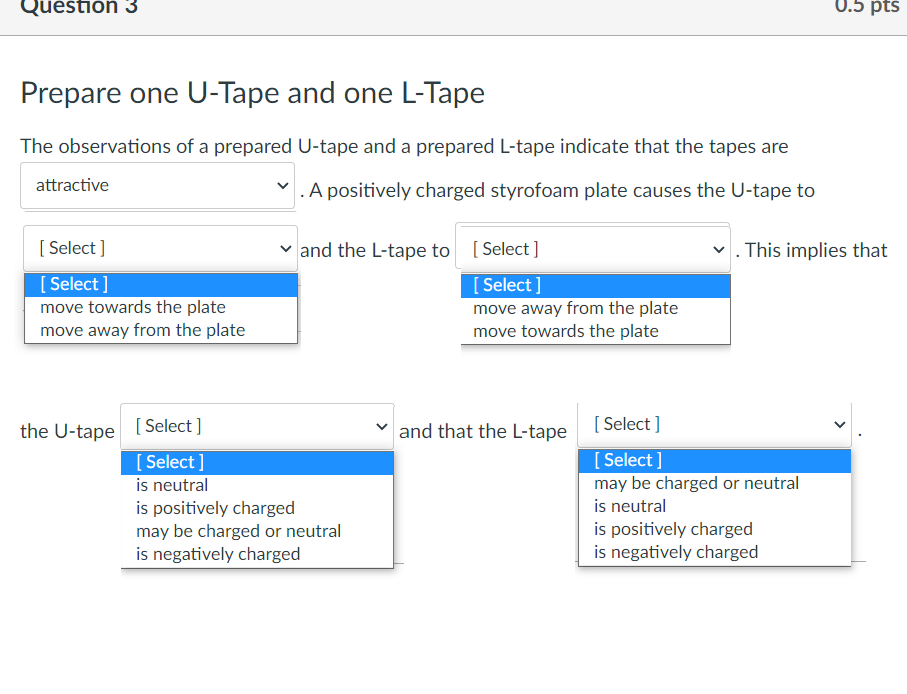 Solved Magic Tape Lab Report - U-Tape repelled, L-Tape | Chegg.com