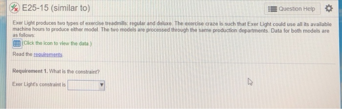 Solved E25-15 (similar to) Question Help * Exer Light | Chegg.com Solved E25-15 (similar to) Question Help * Exer Light | Chegg.com