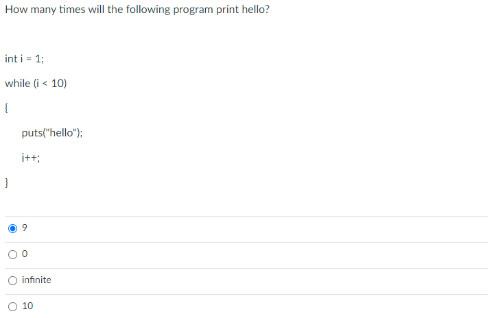 Solved How many times will the following program print | Chegg.com