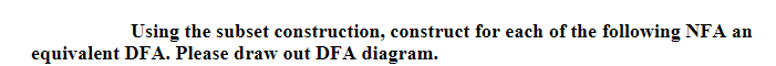 Solved Using the subset construction, construct for each of | Chegg.com