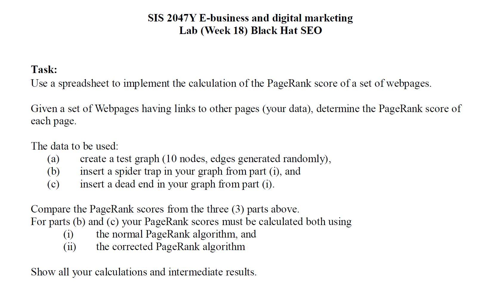 MODULE : E-business and digital marketing PLEASE HELP | Chegg.com