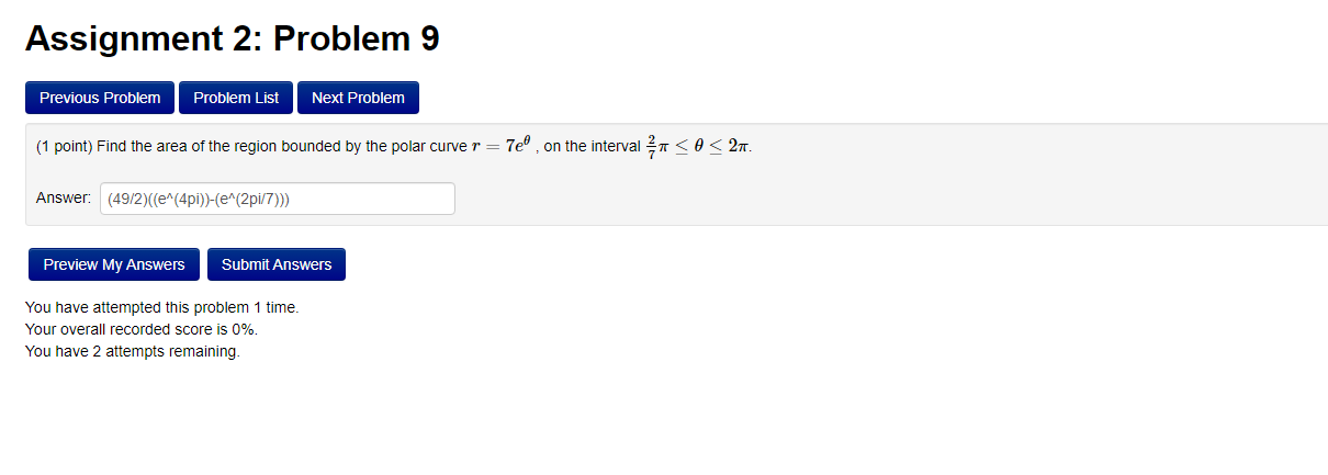 Solved Assignment 2: Problem 9 Previous Problem Problem List | Chegg.com