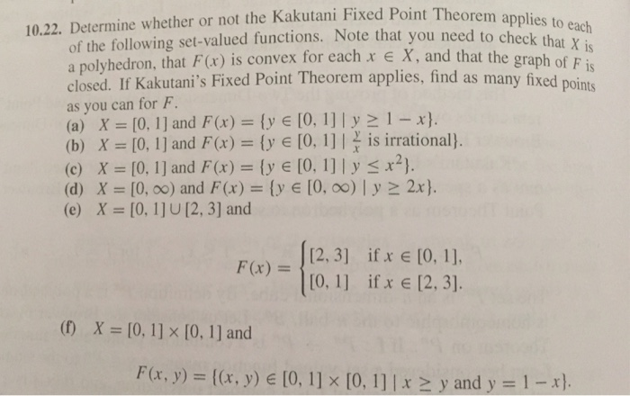 ann 10.22. Determine whether or not the Kakutani | Chegg.com