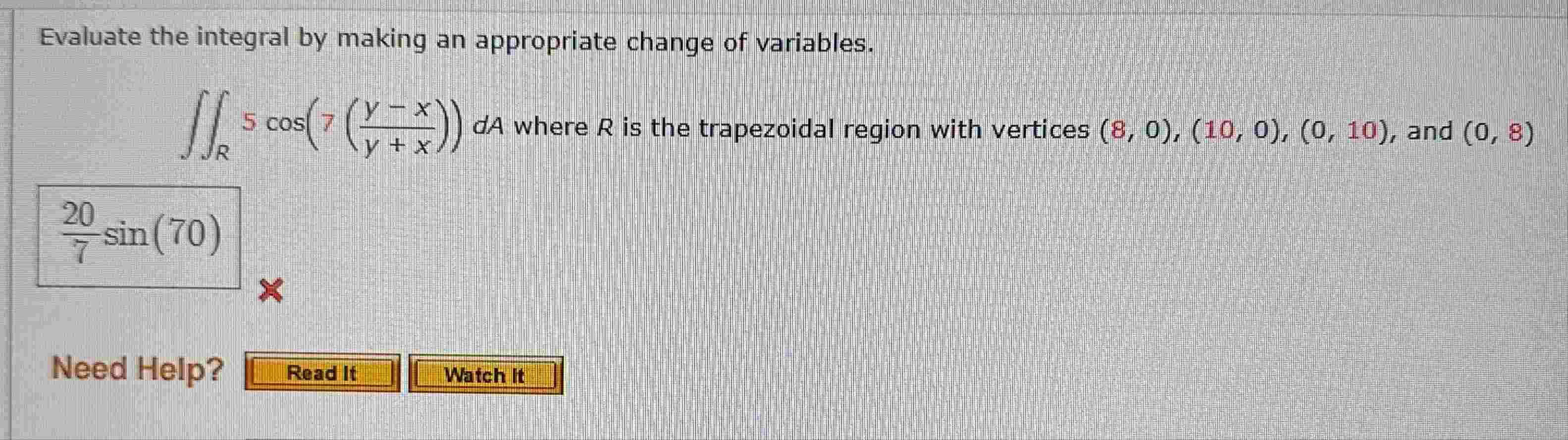 Solved Evaluate the integral by ﻿making an ﻿appropriate | Chegg.com