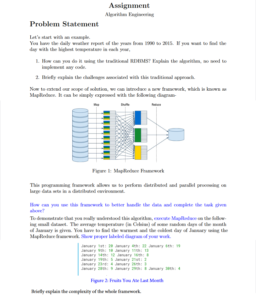 Solved Assignment Algorithm Engineering Problem Statement | Chegg.com