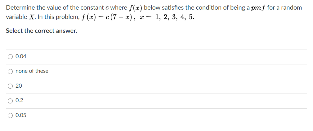 Solved Determine the value of the constant c where f(x) | Chegg.com
