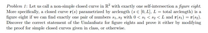 Problem 1: Let us call a non-simple closed curve in | Chegg.com