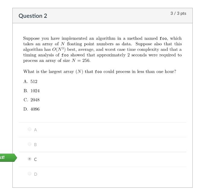Solved 33 Pts Question 2 Suppose You Have Implemented An 2918