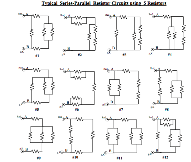 Solved Typical Series-Parallel Resistor Circuits using 5 | Chegg.com
