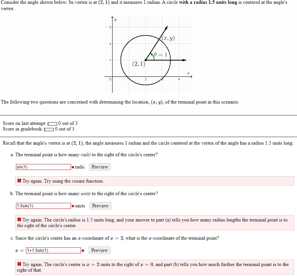 Solved Consider the angle shown below. Its vertex is at | Chegg.com