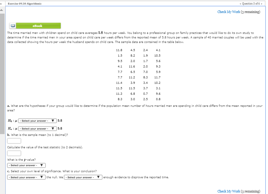 Solved Exercise 09.30 Algorithmic Question 3 of 6 Check My | Chegg.com