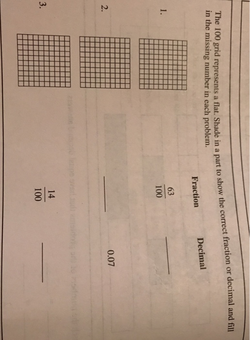 Solved The 100 grid represents a flat. Shade in a part to | Chegg.com