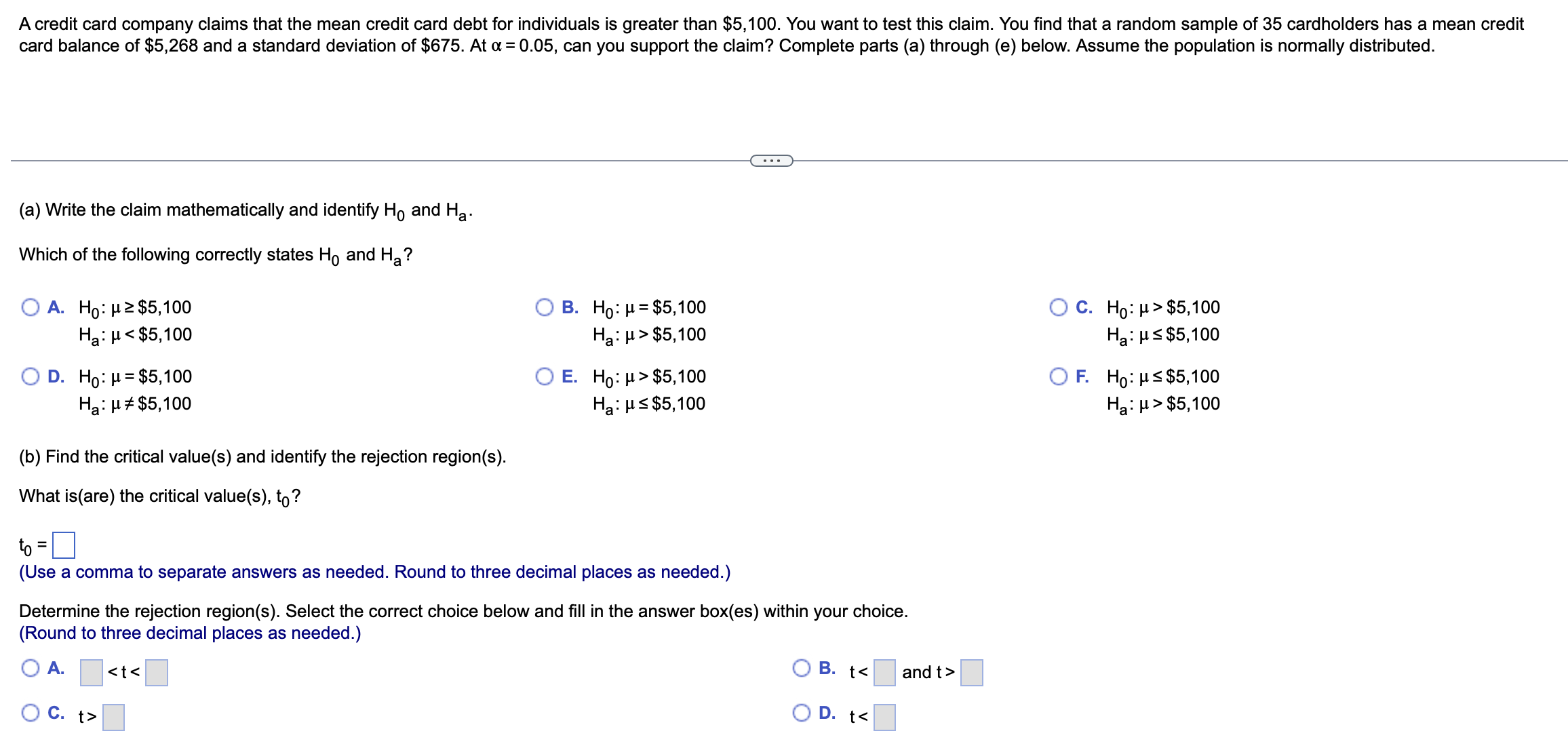 Solved (a) Write the claim mathematically and identify H0 | Chegg.com