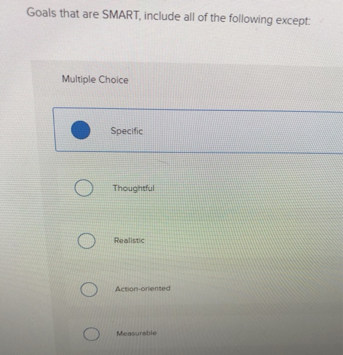 Solved Goals that are SMART, include all of the following | Chegg.com