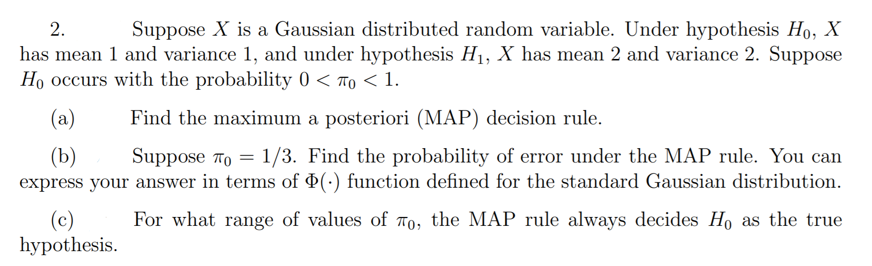 2. Suppose X is a Gaussian distributed random | Chegg.com